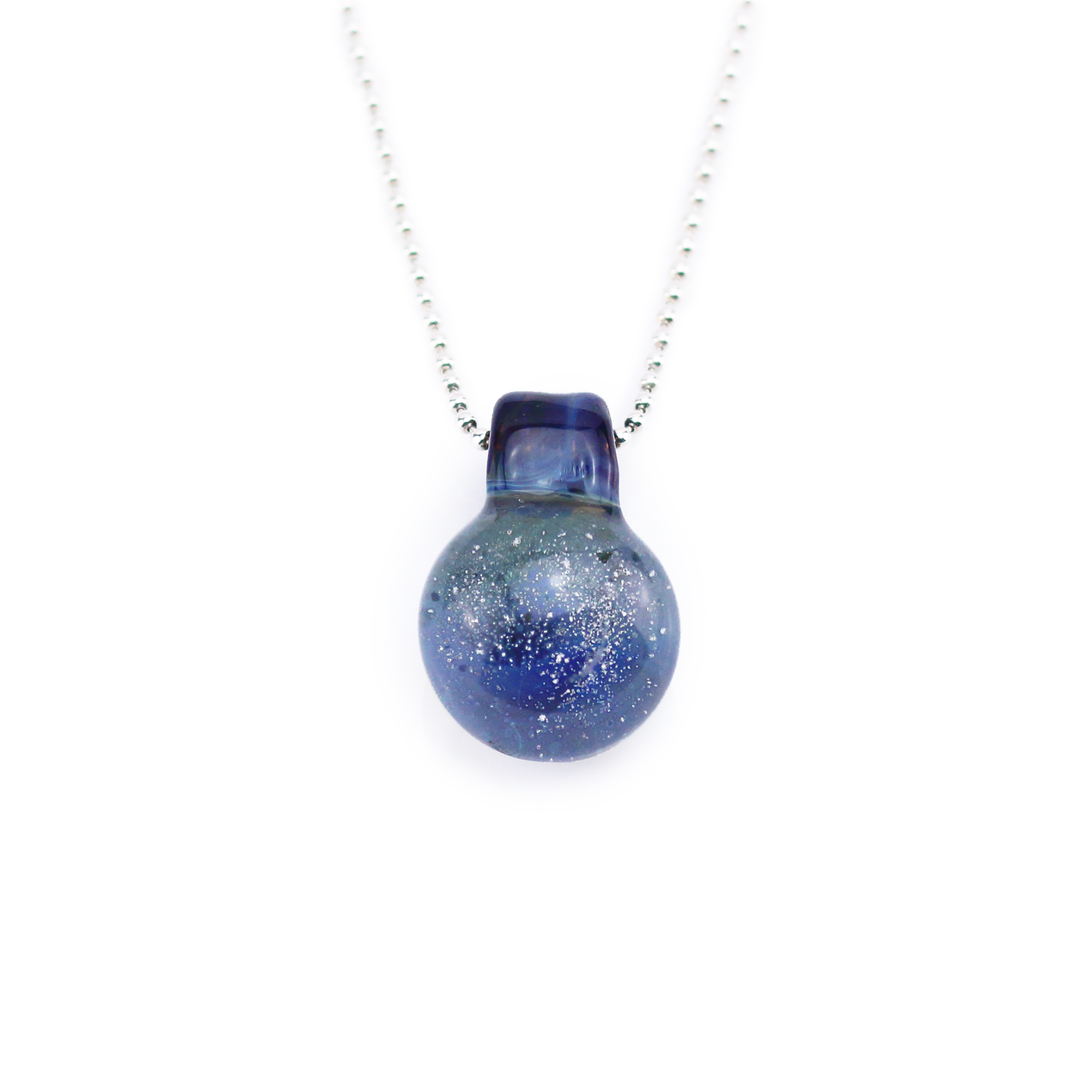 Memorial Tear Pendant with Crushed Opal • Silver Creek Glass & Jewelry