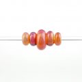Set of 5 Tropical Sunset Beads – Silver Creek Glass & Jewelry